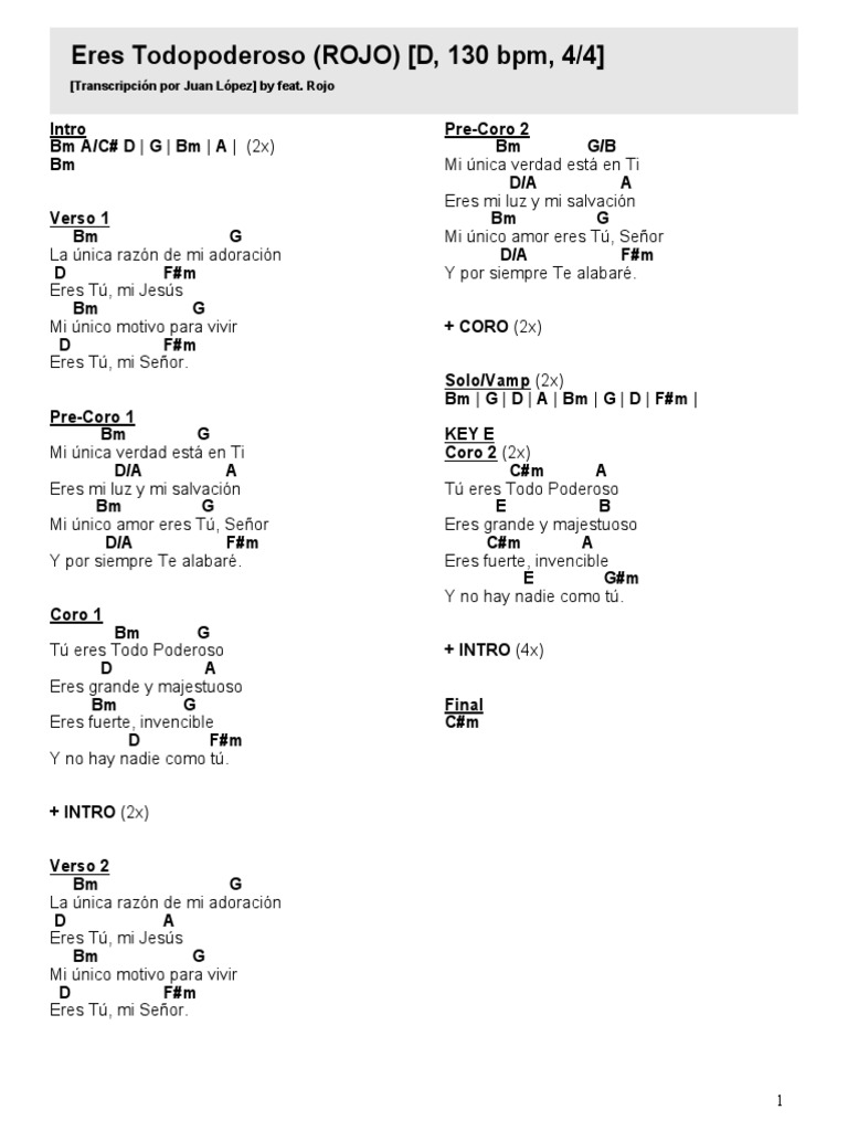 Eres Todopoderoso | PDF