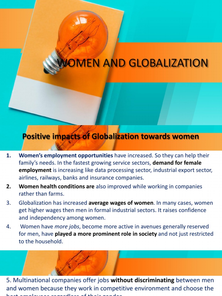 Women and Globalization | PDF | Association Of Southeast Asian Nations ...