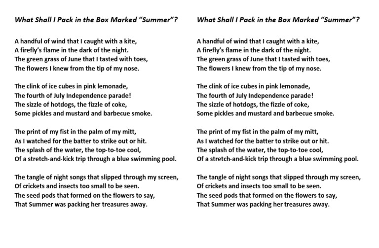 What Shall I Pack in The Box Marked | PDF