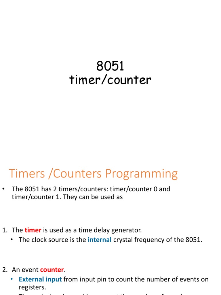 Timer Counters | PDF | Office Equipment | Electrical Engineering