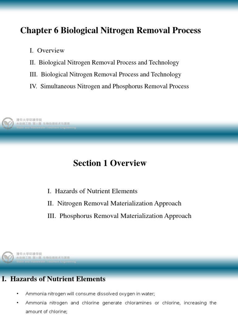 Chapter 6 Biological Nitrogen Removal Process: I. Overview | PDF ...