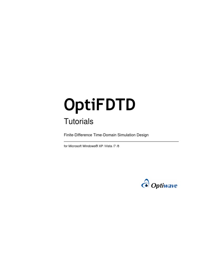 OptiFDTD Tutorials PDF | PDF | Double Click | Simulation