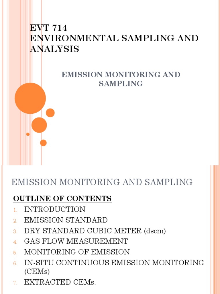 Emission Monitoring and Sampling Guide | PDF | Particulates | Flow ...