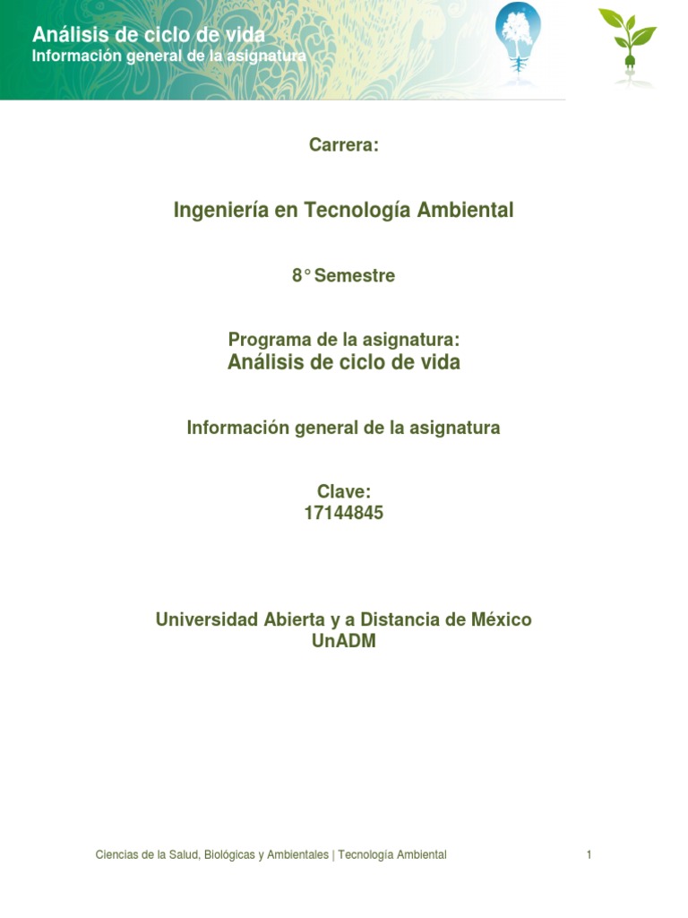 Analisis Del Ciclo De Vida Pdf Evaluación Del Ciclo De Vida