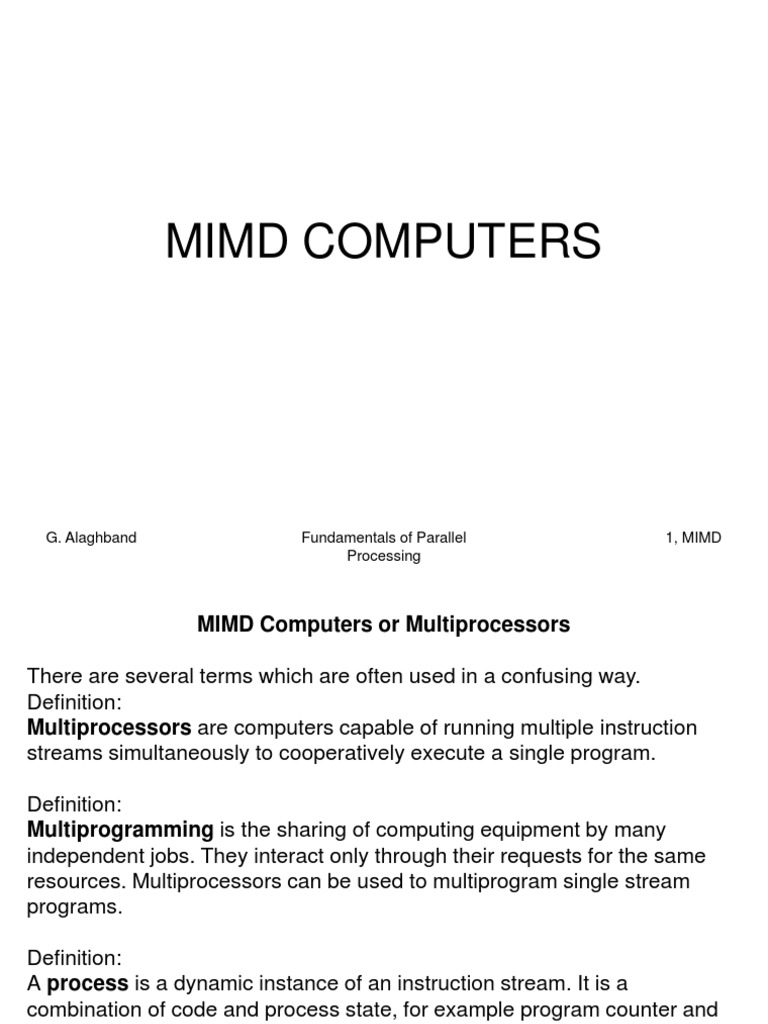 An Overview of MIMD Computer Architectures | PDF | Parallel Computing | Network Topology