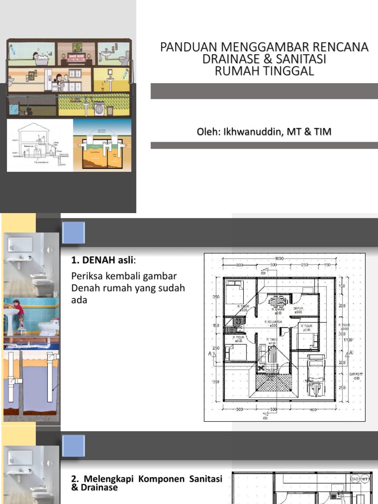 Panduan Menggambar Rencana Sanitasi Drainase | PDF