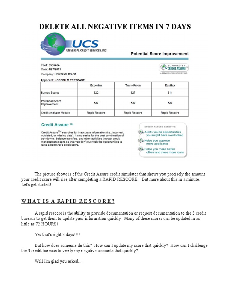 Rapid Rescore Guide for Homebuyers | PDF | Credit History | Credit