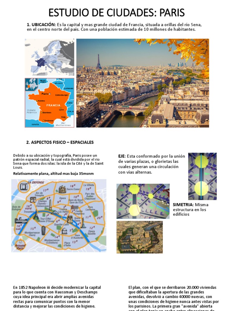 Estudio de la Ciudad de París: Aspectos Clave | PDF | París | Coche
