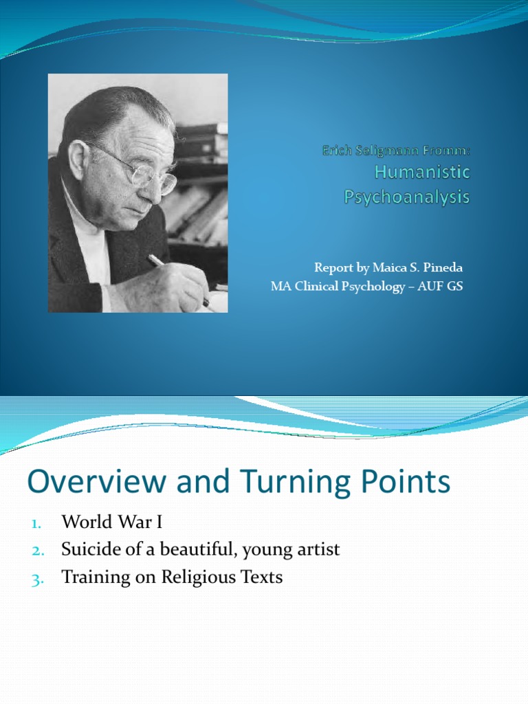 Erich Fromm Humanistic Psychoanalysis PDF | PDF | Sigmund Freud ...