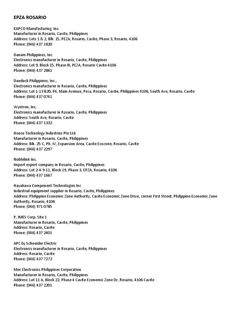 Epza Rosario Cavite | PDF | Business | Nature