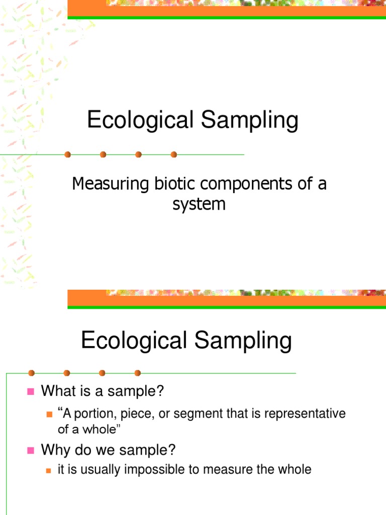 Ecological Sampling | PDF | Systems Ecology | Natural Environment