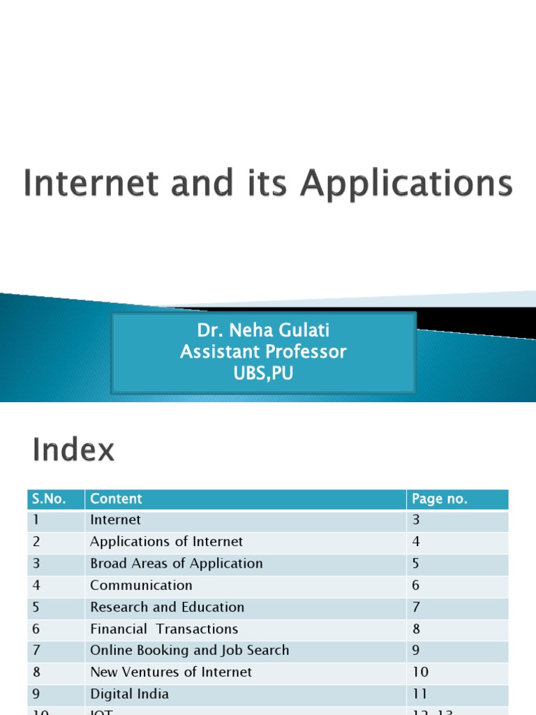Internet and Its Applications | PDF | Artificial Intelligence ...