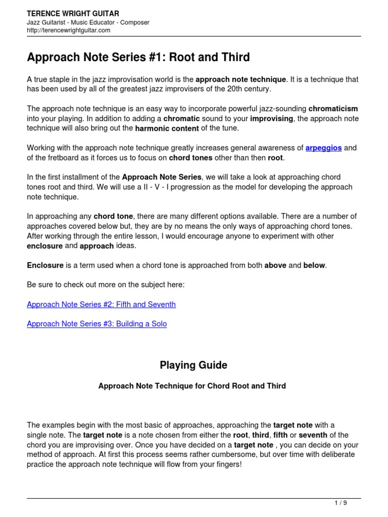 Approach Note-Guitar | PDF | Chord (Music) | Classical Music