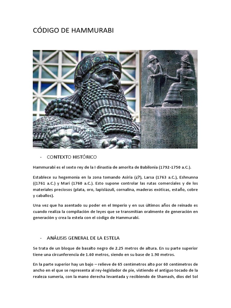 Código de Hammurabi | PDF | Hammurabi | Violación