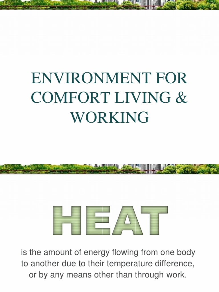 Environment For Comfort Living and Working | PDF | Humidity | Building ...