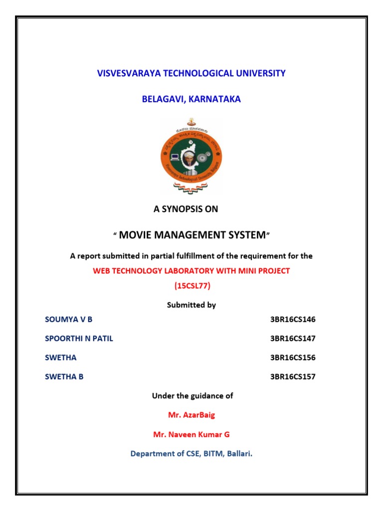 7th Sem Wta Project Synopsis | PDF | Java Script | World Wide Web