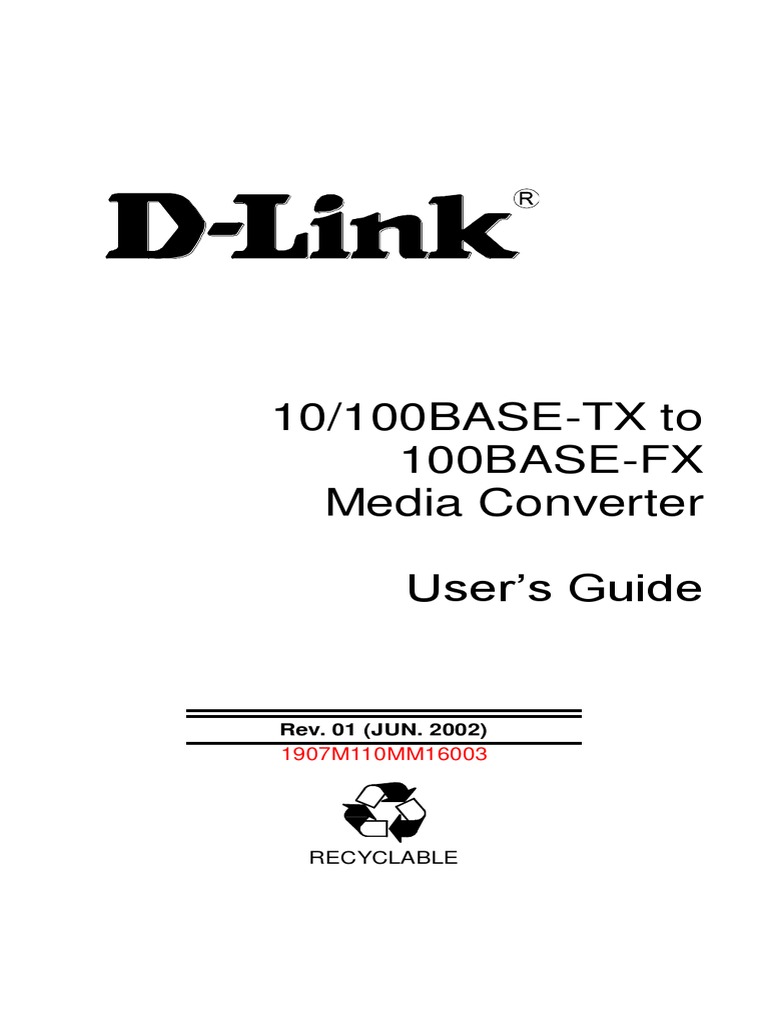 Media Converter User Guide | PDF | Physical Layer Protocols ...