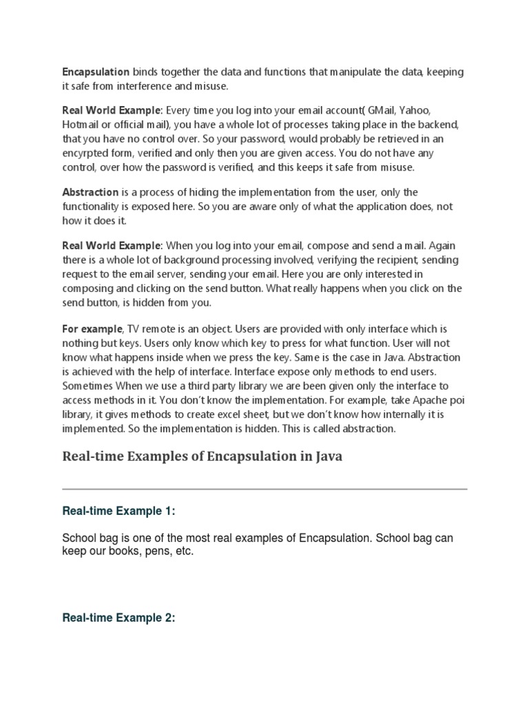 OOP Theory With Real World Examples | PDF | Class (Computer Programming ... OOP Theory With Real World Examples | PDF | Class (Computer Programming ...