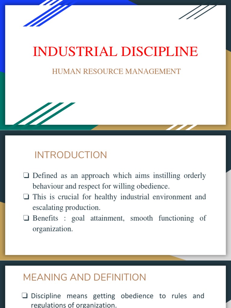 Industrial Discipline | PDF | Disciplines | Punishments