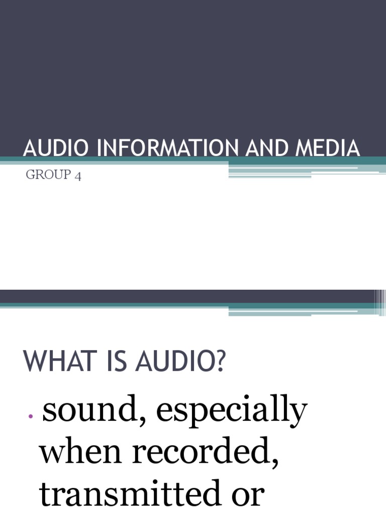 Audio Information and Media | PDF | Digital Audio | Mp3