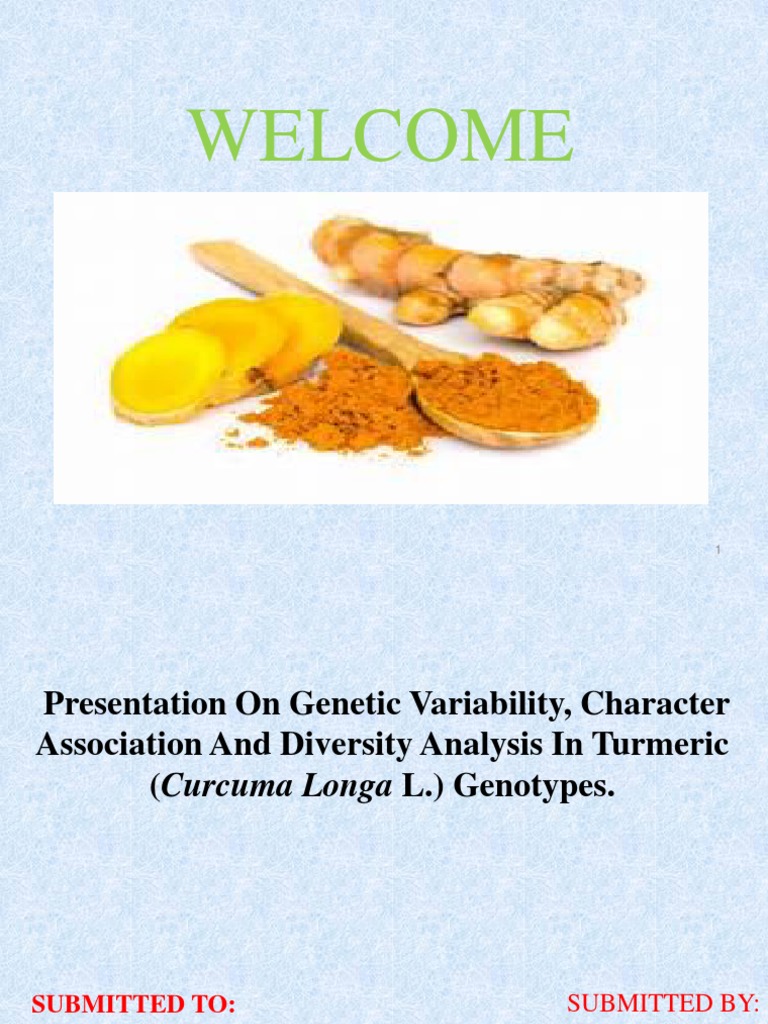 Genetic Diversity in Turmeric Genotypes | PDF | Plant Breeding | Turmeric