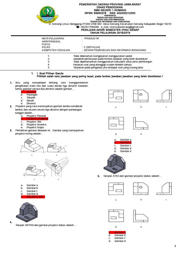 Soal Pas Produktif (X-Dpib) | PDF