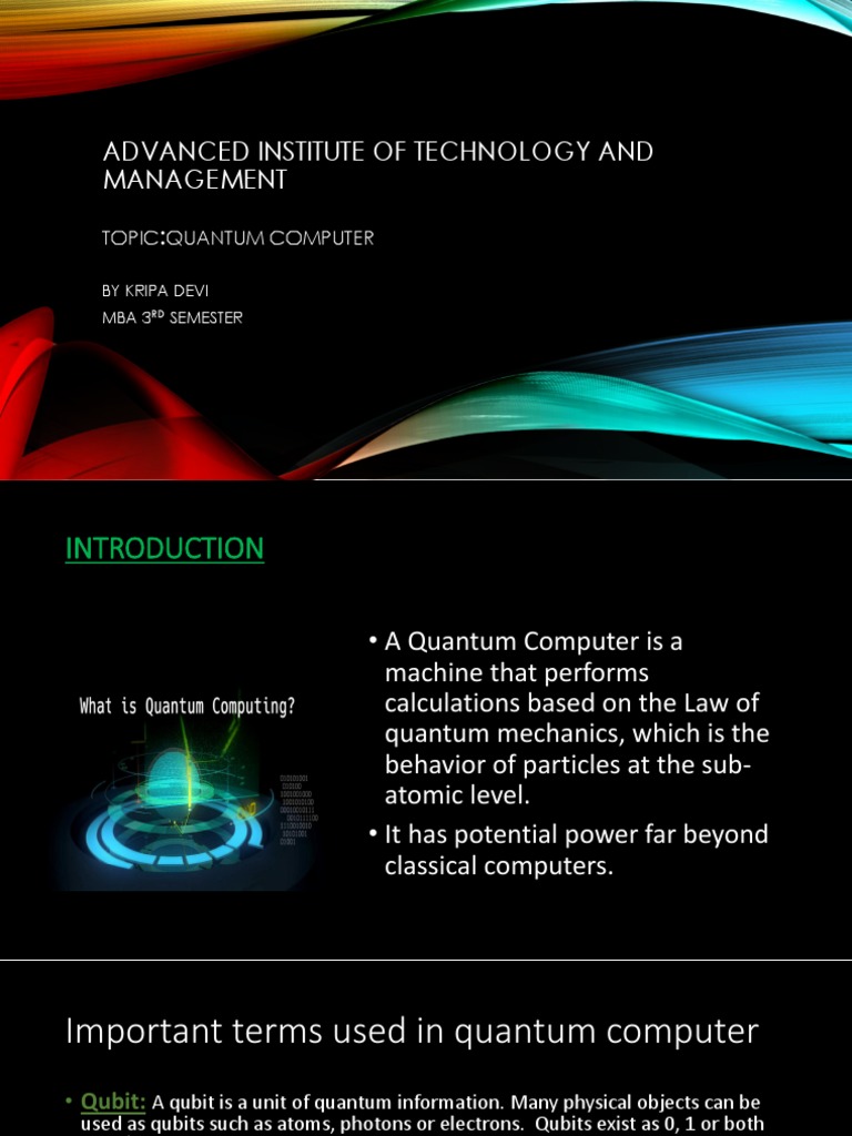 Quantum Computer | PDF