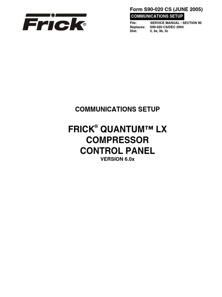 Frick Quantum LX | PDF | Computer Network | Computer Architecture