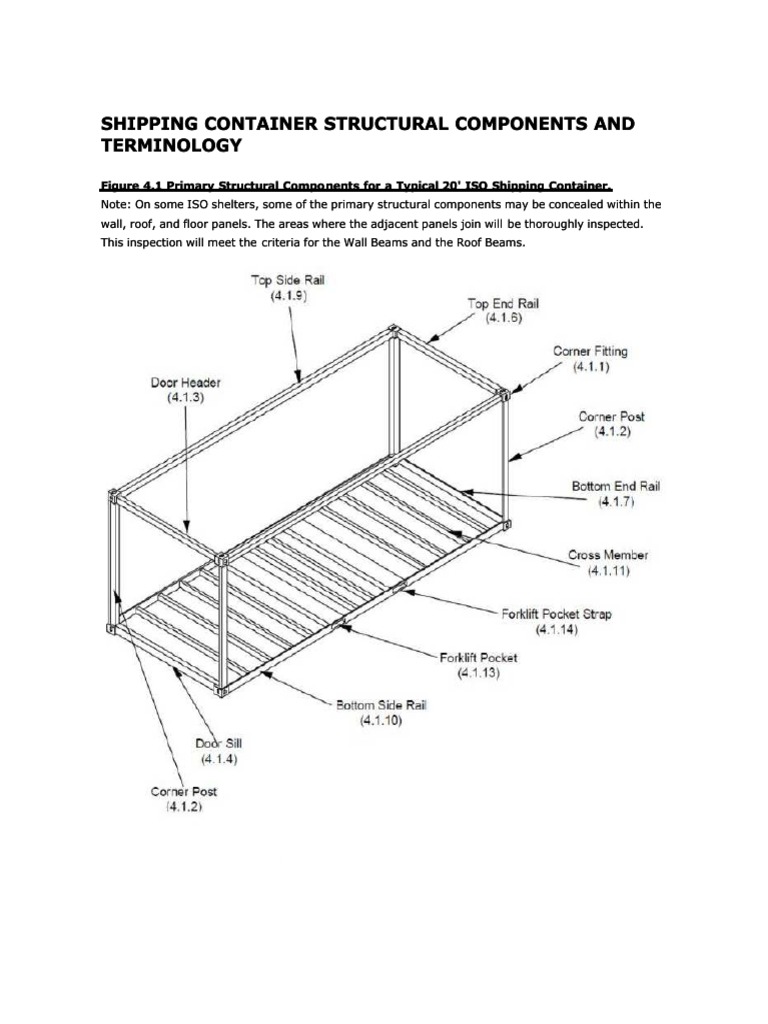 Shipping Container Structural Components and Terminology | PDF | Roof ...