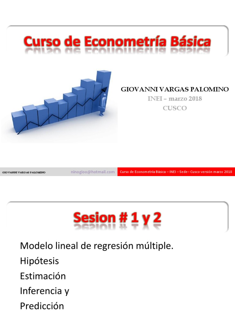 Curso Basico de Econometria - Vargas, G | PDF | Econometría | Mínimos cuadrados ordinarios