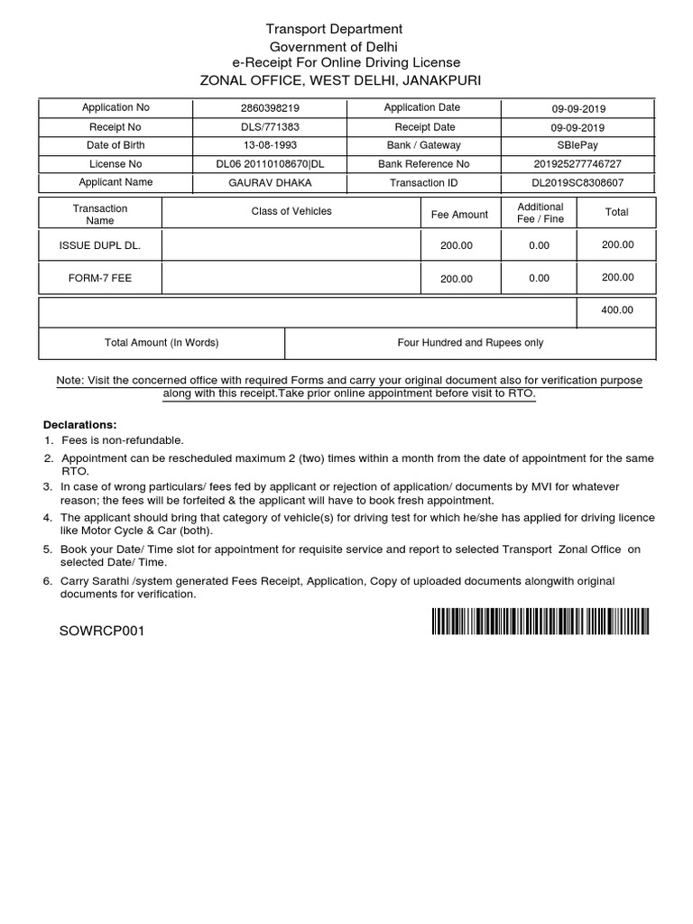 DL - Report | PDF | Driver's License | Vehicles