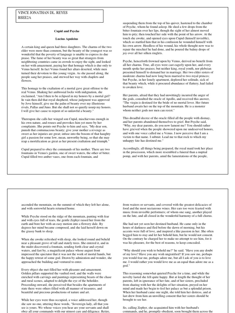 Cupid and Psyche | PDF | Cupid | Nature