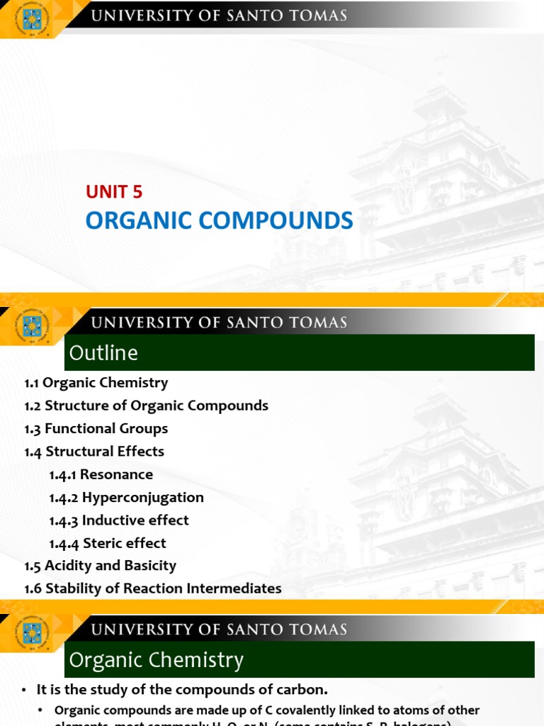 2019 - Unit 5 Organic Compounds | PDF | Organic Chemistry | Chemistry