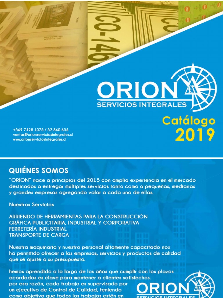 Catalogo Orion 2019 | PDF