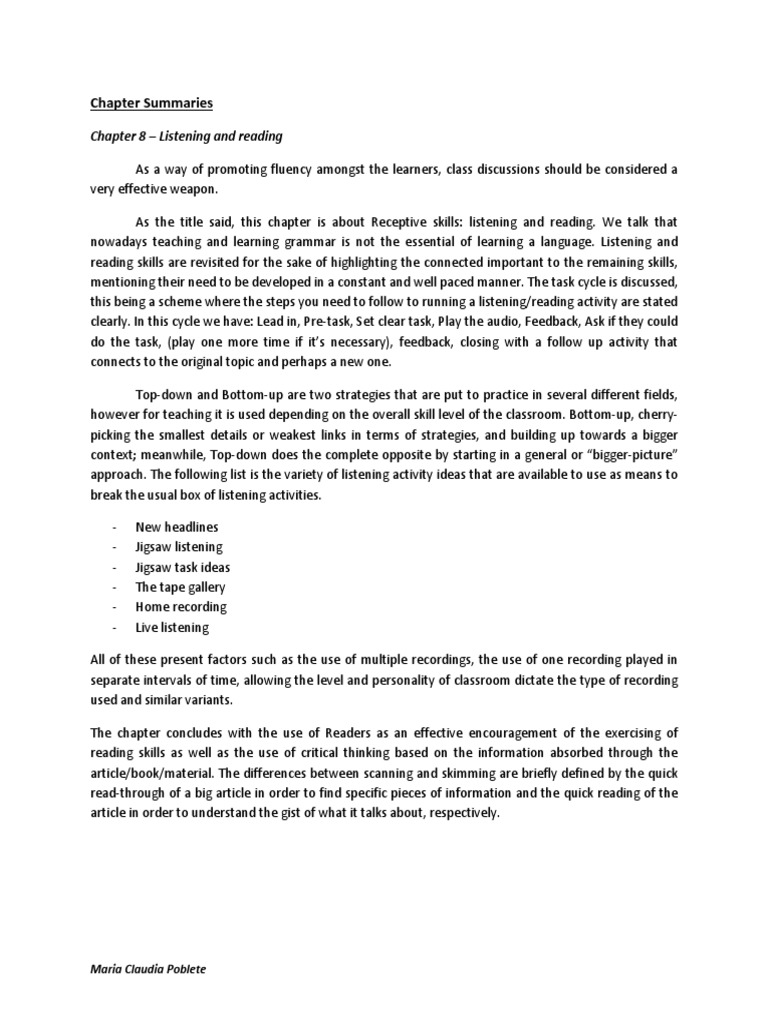 Chapter 7 Summary | PDF