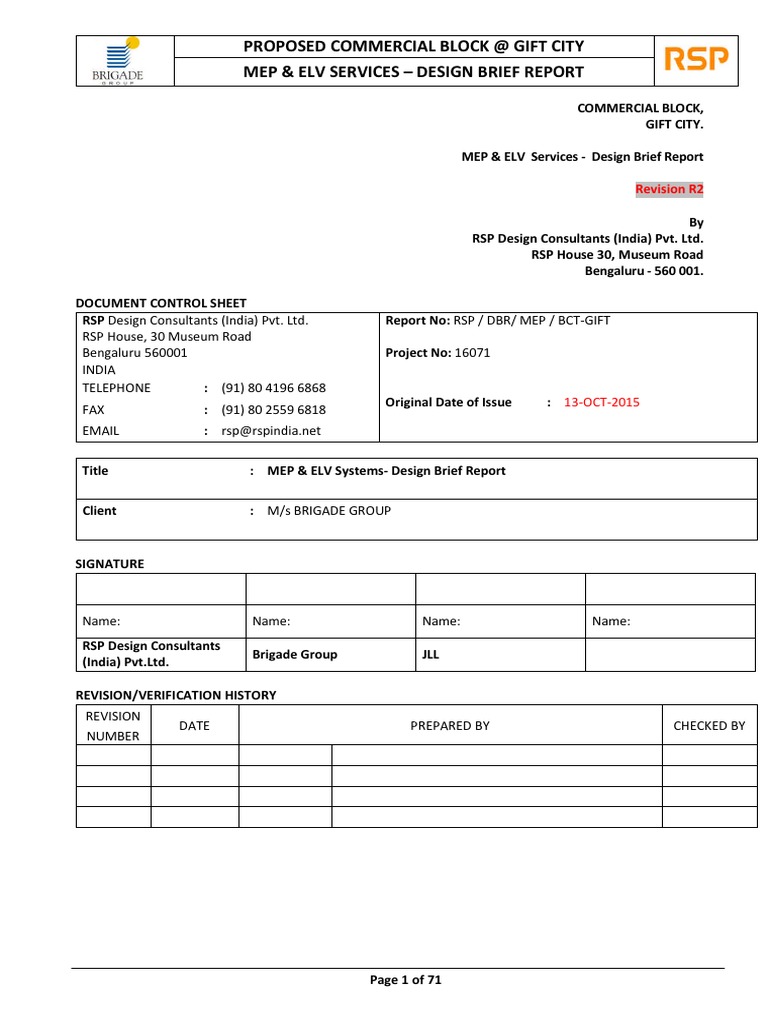 Commercial Block GIFT City - MEP-DBR-R0 PDF | PDF | Ventilation ...