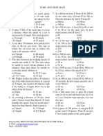 Speed, Time & Distance Practice Questions | PDF | Speed | Acceleration
