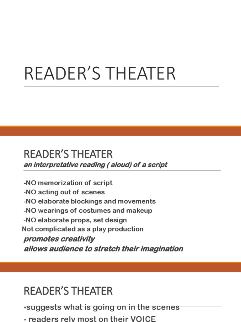 Reader's Theater | PDF | Nonverbal Communication | Human Communication