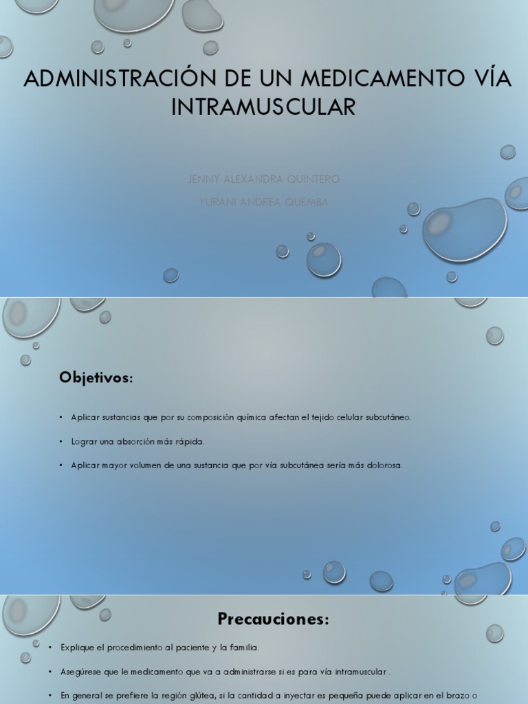 Inyección Intramuscular: Procedimiento y Precauciones | PDF | Inyección ...
