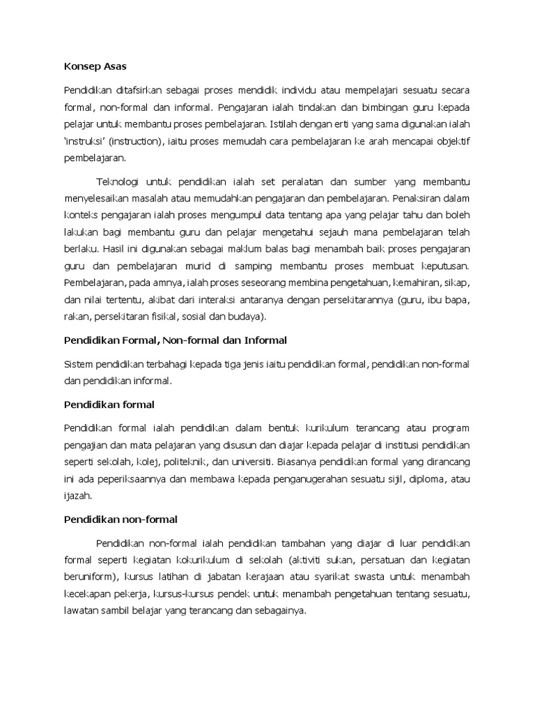 Definisi Pendidikan Formal | PDF