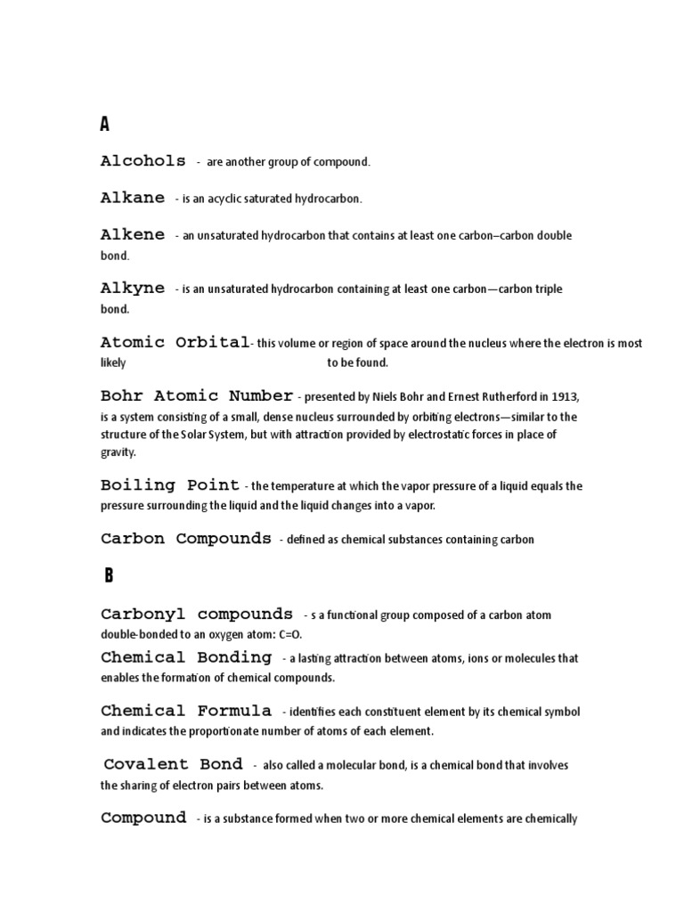 Science Dictionary Grade 9 | PDF | Covalent Bond | Chemical Compounds