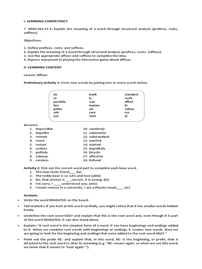 Observation Lesson Plan | PDF | Word | Syntax