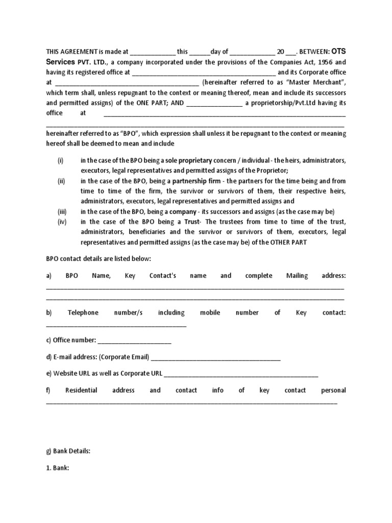 BPO SLA For New BPO | PDF | Credit Card | Payments