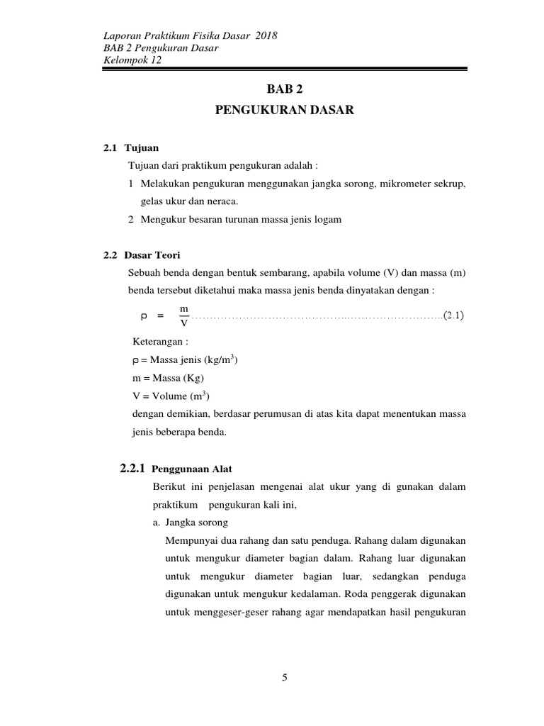 Bab 2 Pengukuran | PDF