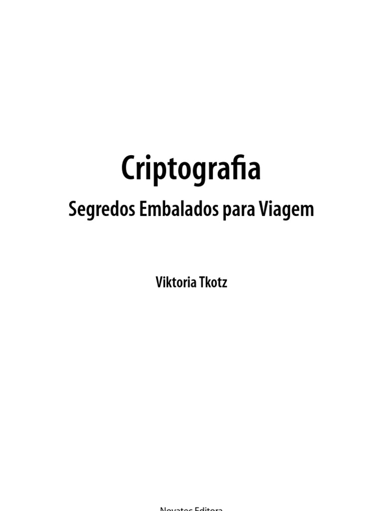 Criptografia | PDF | Criptoanálise | Criptografia