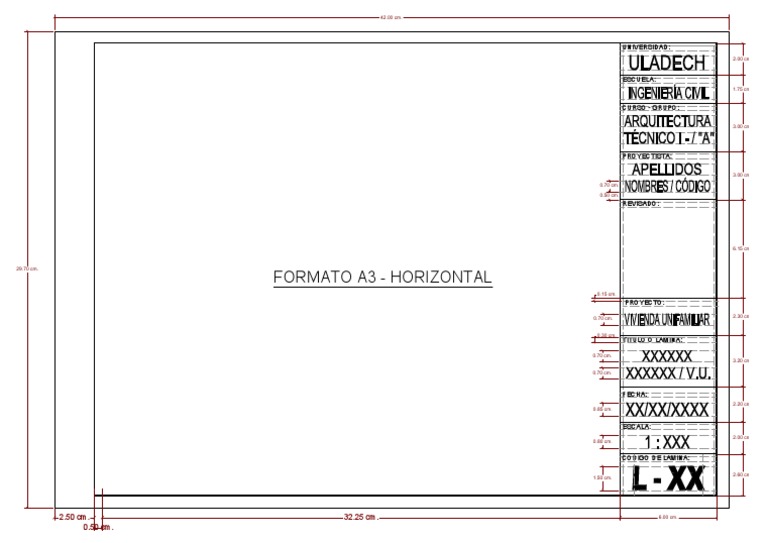Medidas Formato A3 Horizontal | PDF