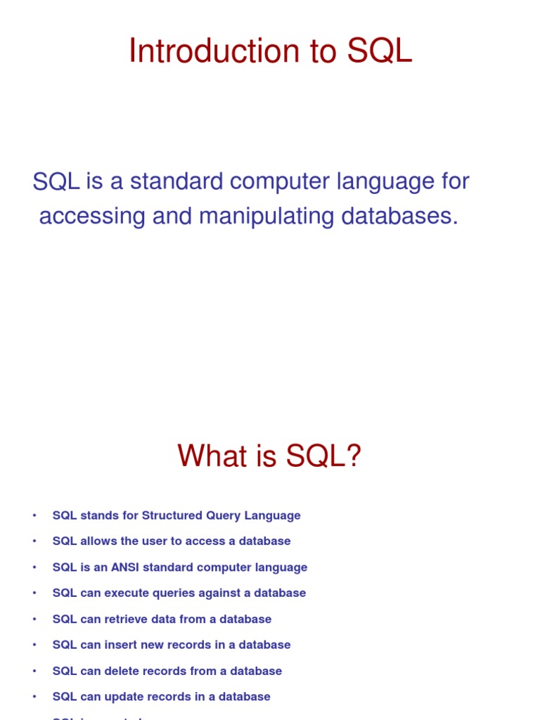 SQL | Download Free PDF | Sql | Data Management