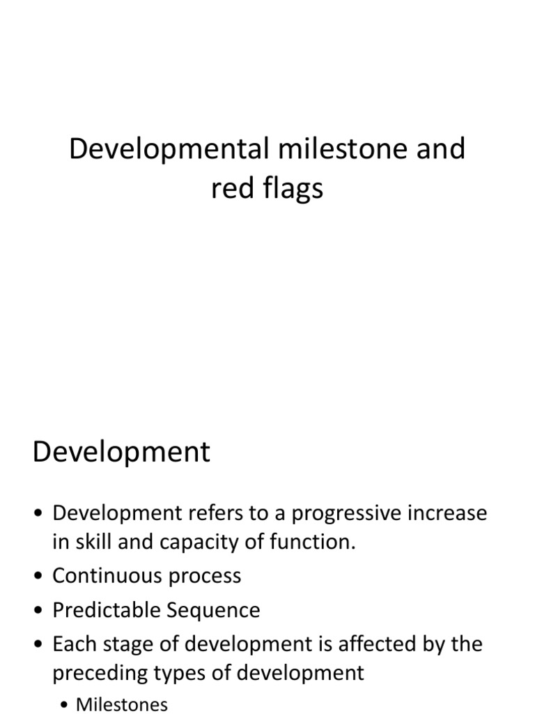 Milestones and Redflags | PDF | Language Development | Autism
