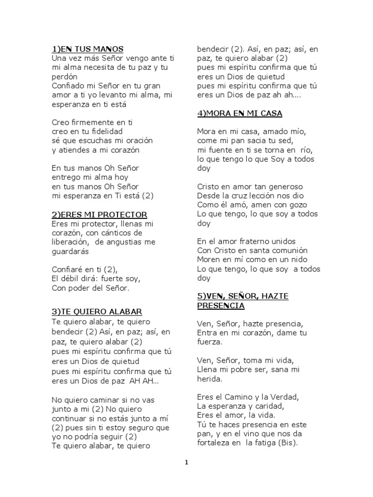 Cancionero Tiempo Ordinario | PDF | eucaristía | Cristo (título)