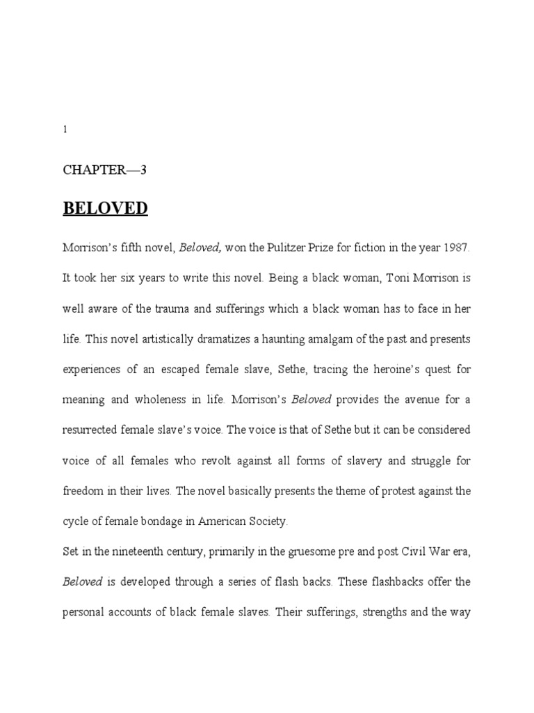 Beloved | PDF | Slavery